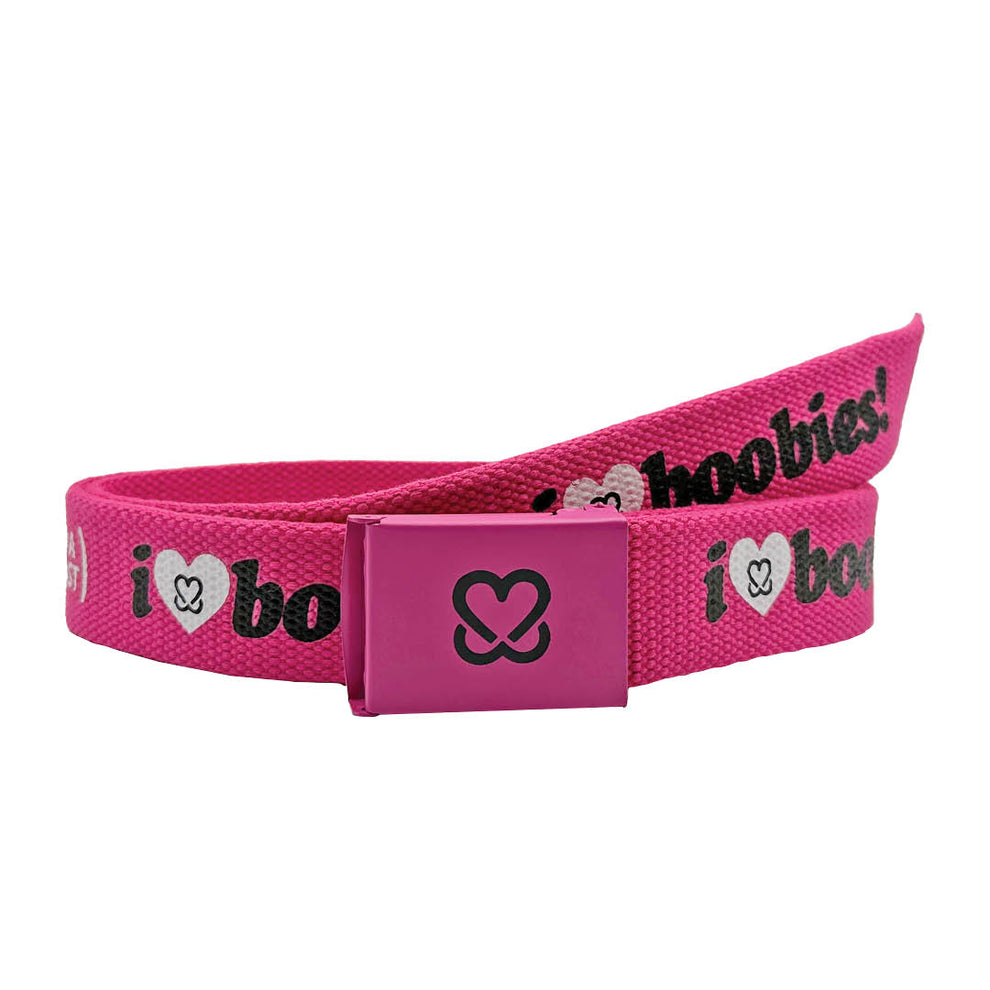 i love boobies! Pink Web Belt - Keep A Breast Foundation